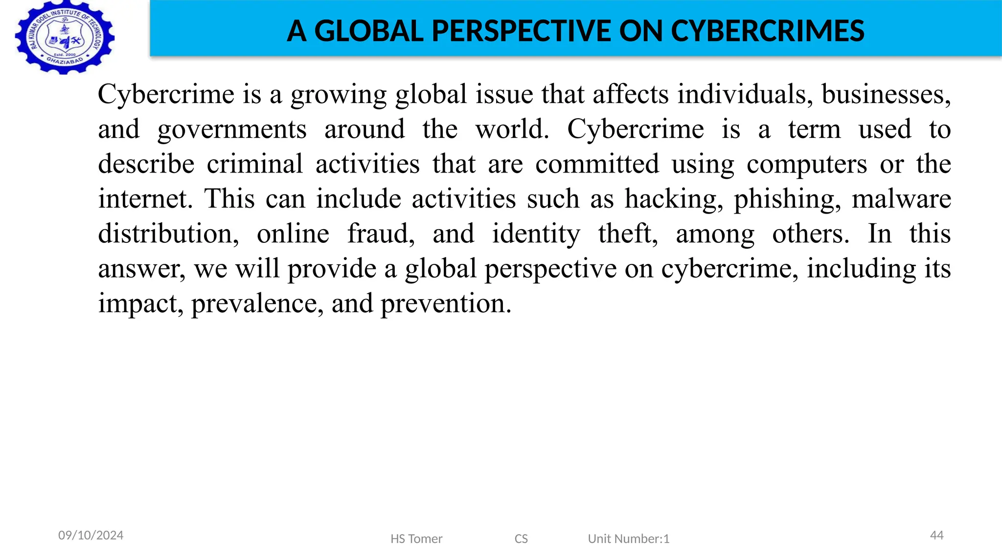 Cyber Security 2 Nd Year Aktu Unit 1 Pptx Computing Technology And Computing