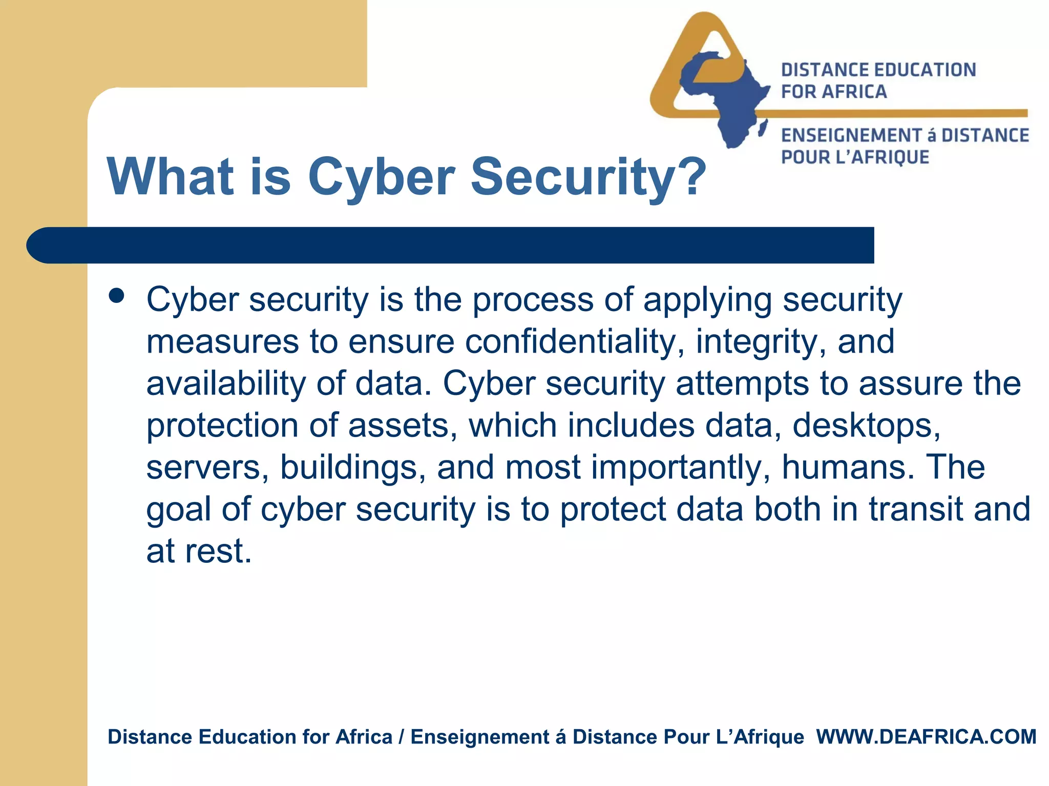 Cyber security vs information assurance | PPT