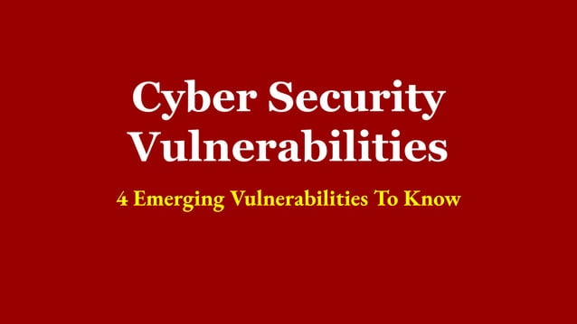 Cyber Security Vulnerabilities | PDF | Internet | Computing