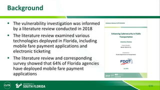 TRB 2020 - Cybersecurity Vulnerabilities in Mobile Fare Payment ...