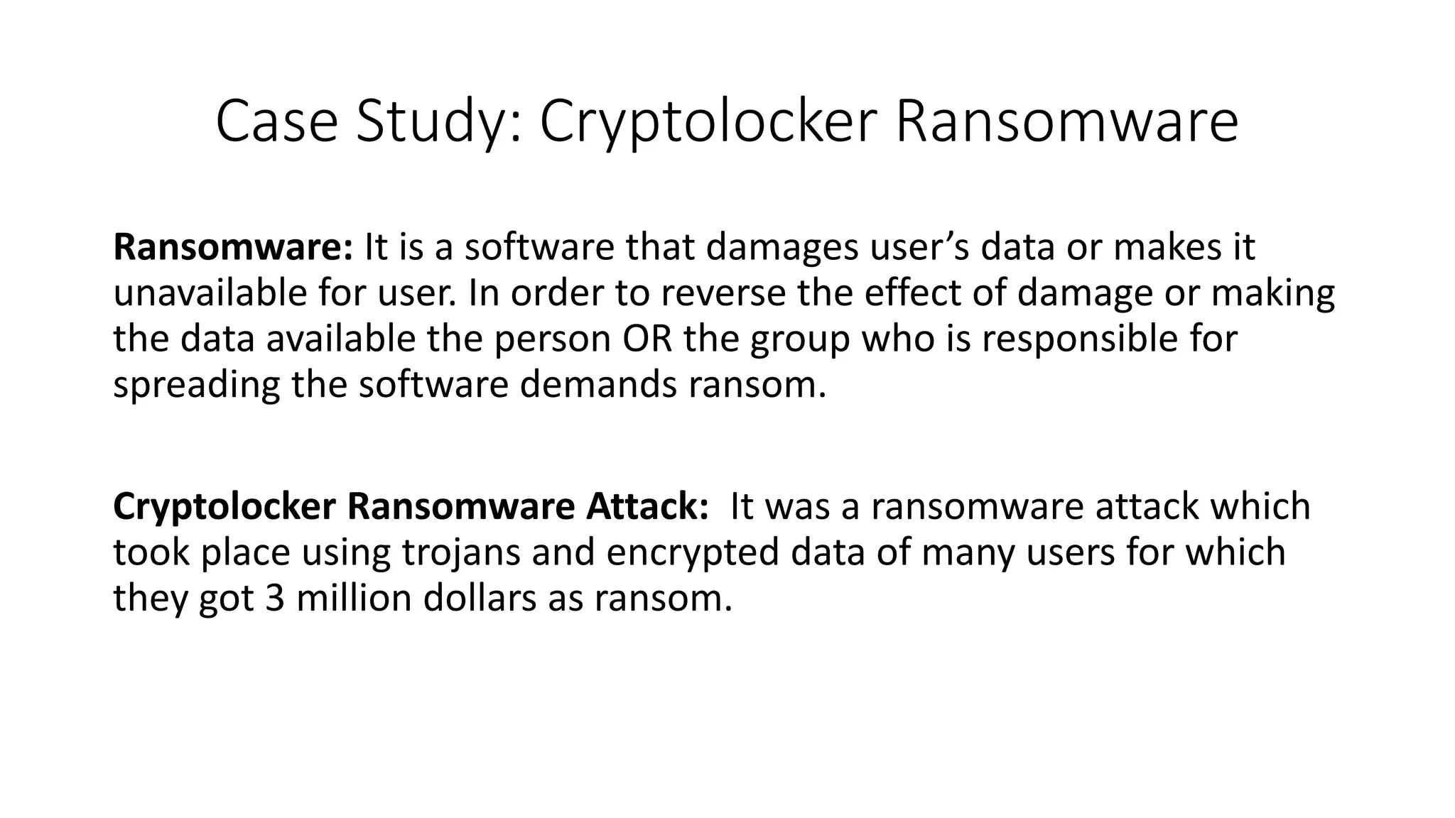 Cryptolocker Ransomware Attack | PPTX