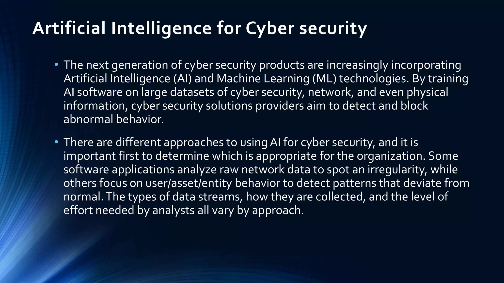 Cyber security with ai | PPTX