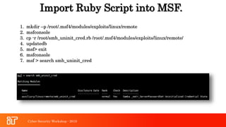 CYBER SECURITY WORKSHOP (Only For Educational Purpose) | PPT