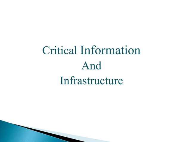 Cyber space & critical information infrastructure | PPT