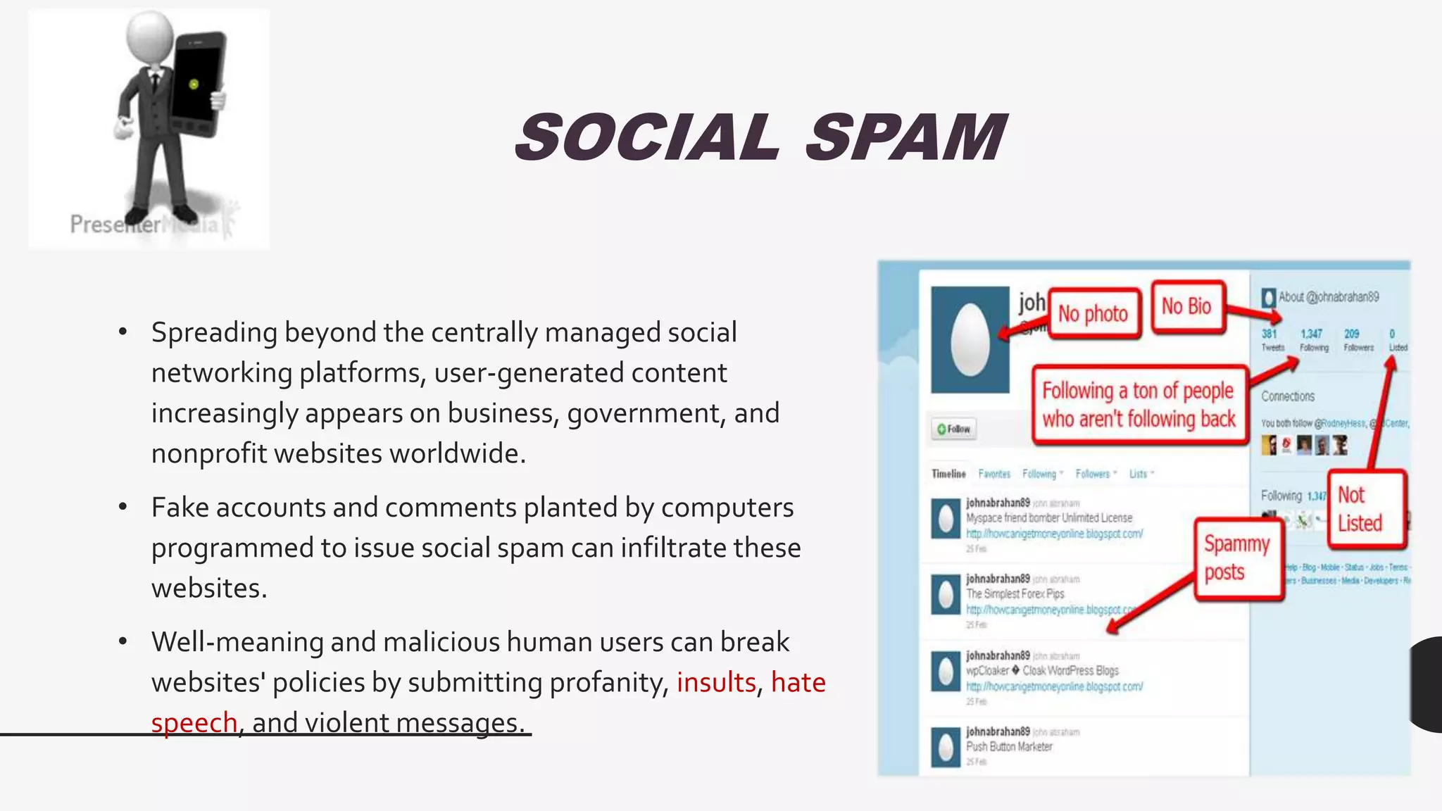 Cyber Spamming & its Types | PPTX | Email | Internet