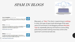 Cyber Spamming & its Types | PPTX