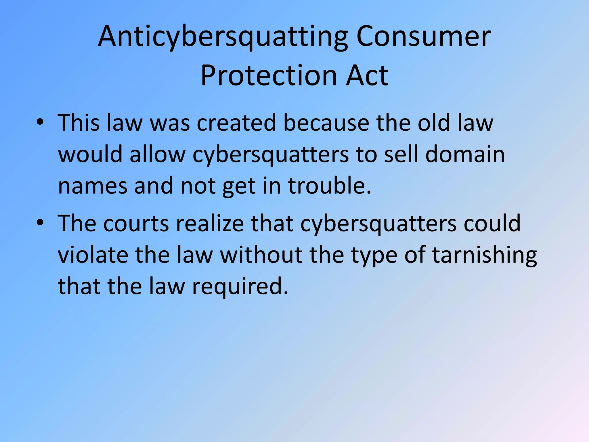 Cybersquatting | PPTX