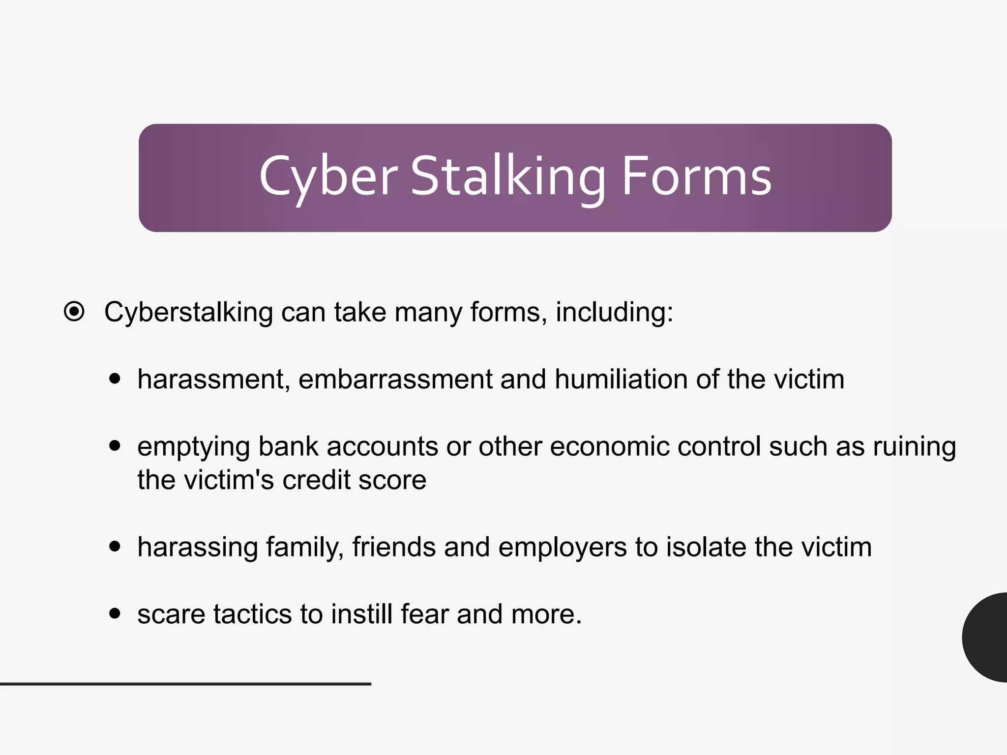 Cyber stalking | PPTX