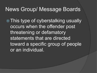 Cyberstalking (Computer Crime) | PPTX