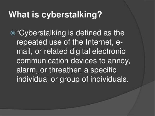 Cyberstalking (Computer Crime)
