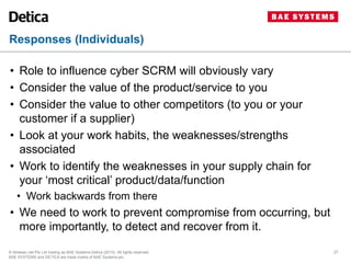 Cyber supply chain risk management ASDE | PPT