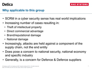 Cyber supply chain risk management ASDE | PPT