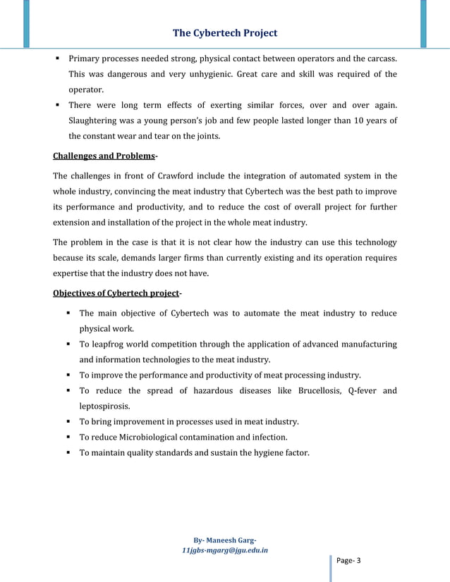 Cybertech project - Case Analysis | PDF