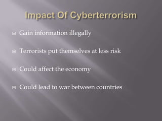 Cyberterrorism | PPTX