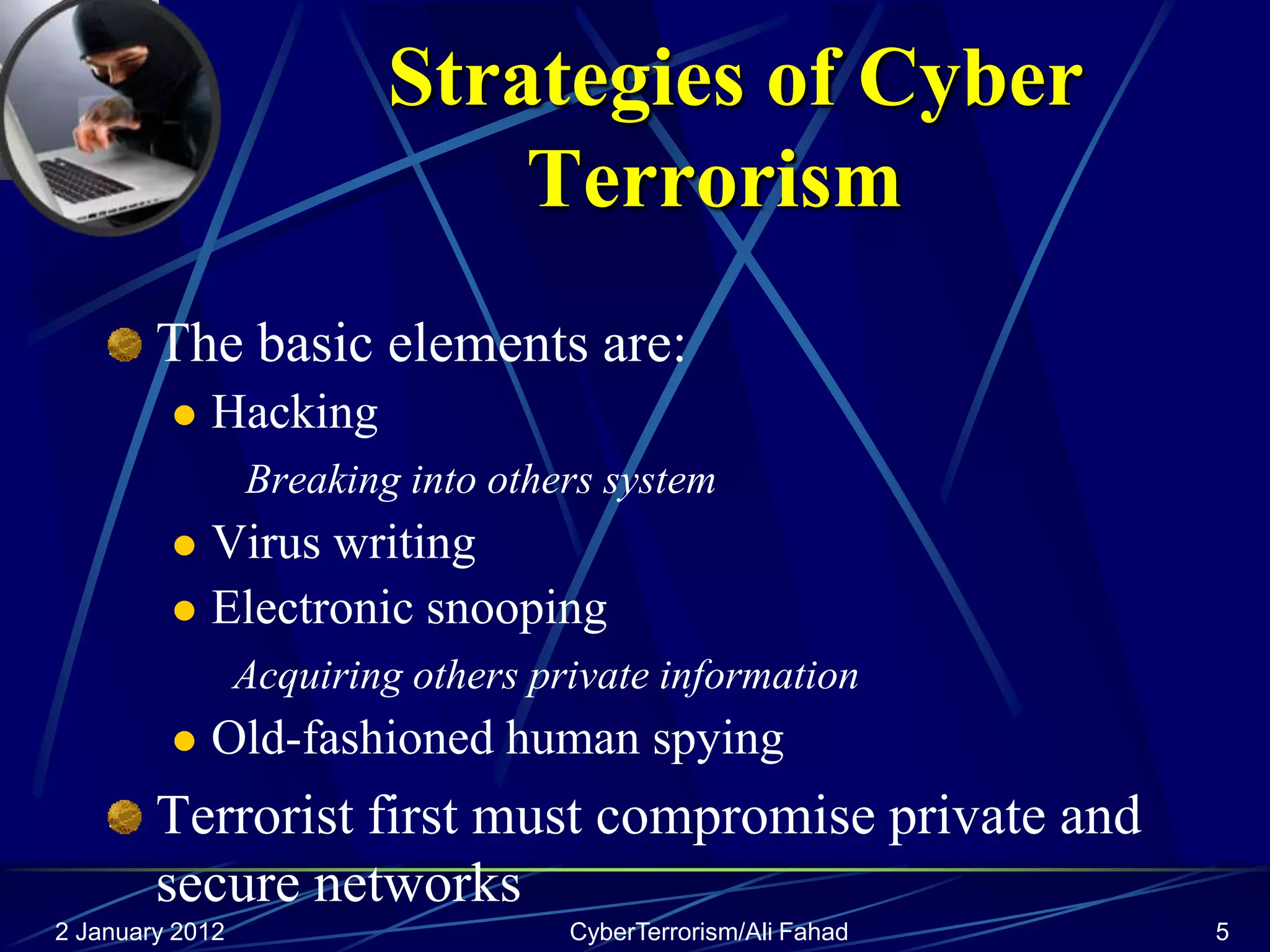 Cyber terrorism by_Ali_Fahad | PPTX