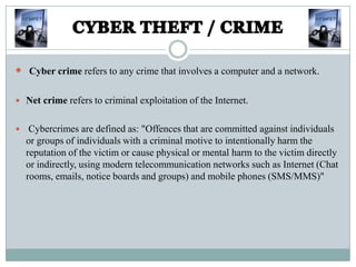 Cyber theft !!! | PPTX