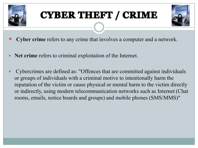 Cyber theft !!! | PPTX