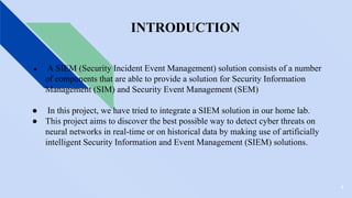 Cyber threat detection by siem tools | PPTX