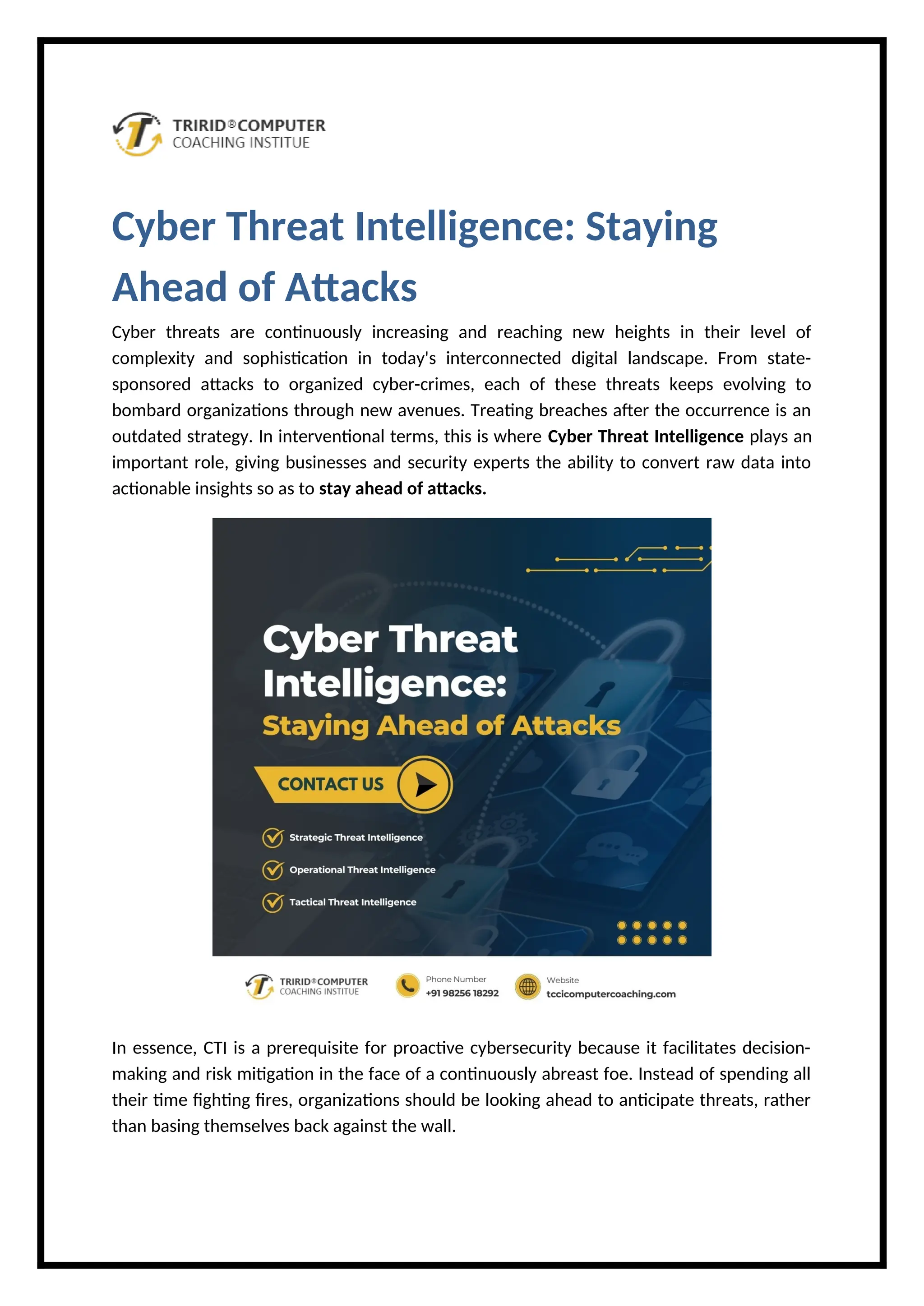 Cyber Threat Intelligence - Staying Ahead of Attacks.doc