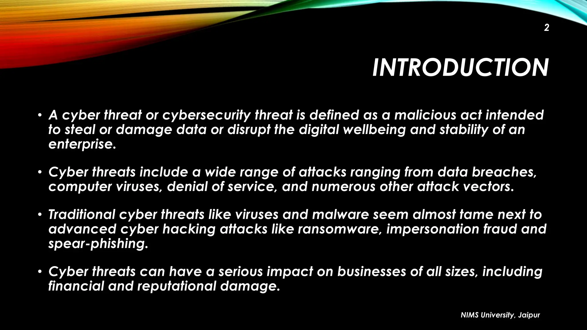 Types of Cyber Threats By Dr.S.Jagadeesh Kumar | PDF