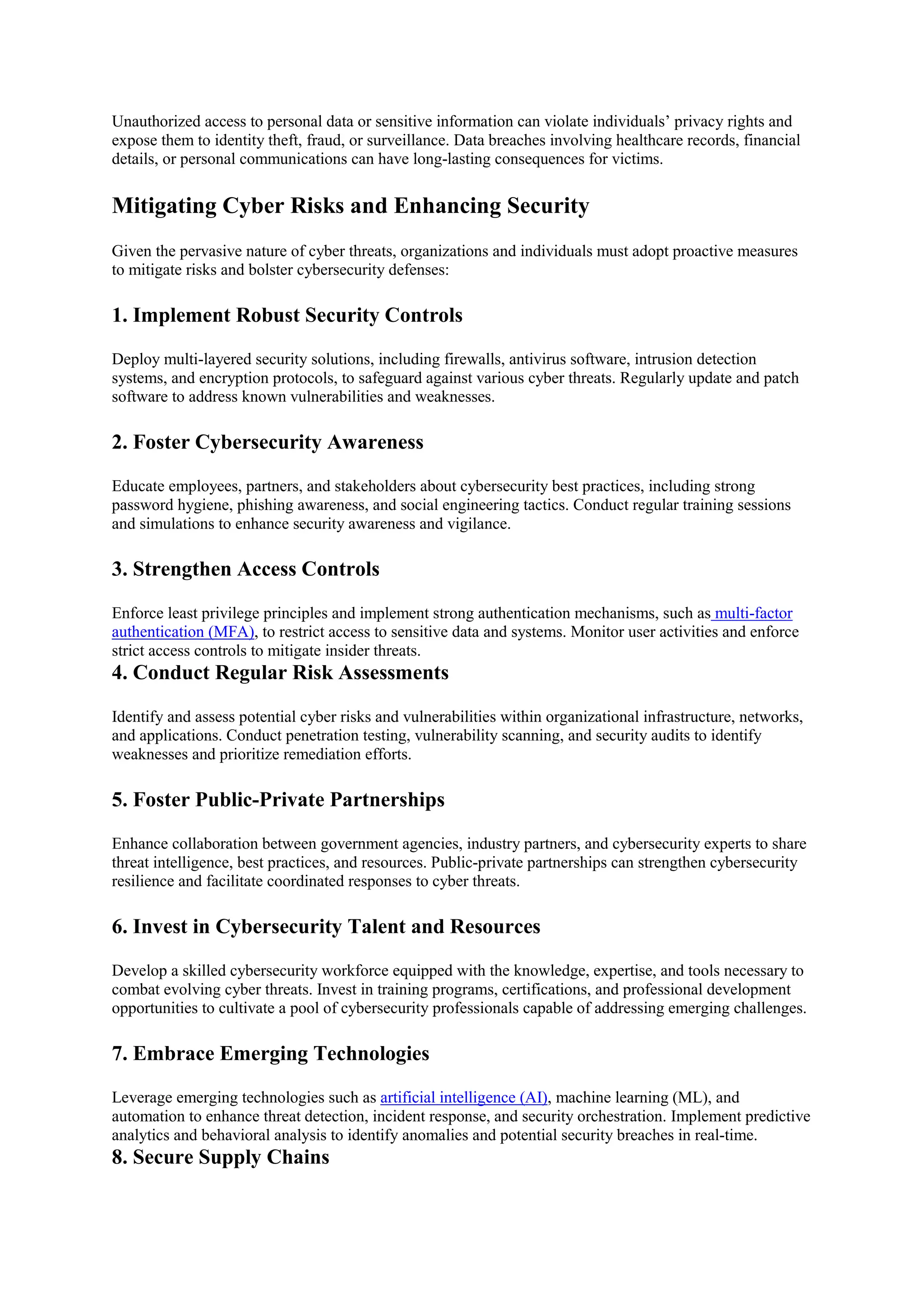 Cyber Threats: Understanding, Mitigating, and Securing the Digital Realm | PDF