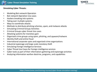 Cyber Threat Simulation Training | PPTX