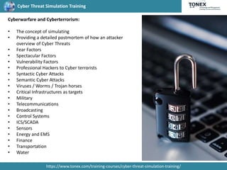 Cyber Threat Simulation Training | PPTX