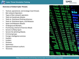 Cyber Threat Simulation Training | PPTX | Information and Network ...
