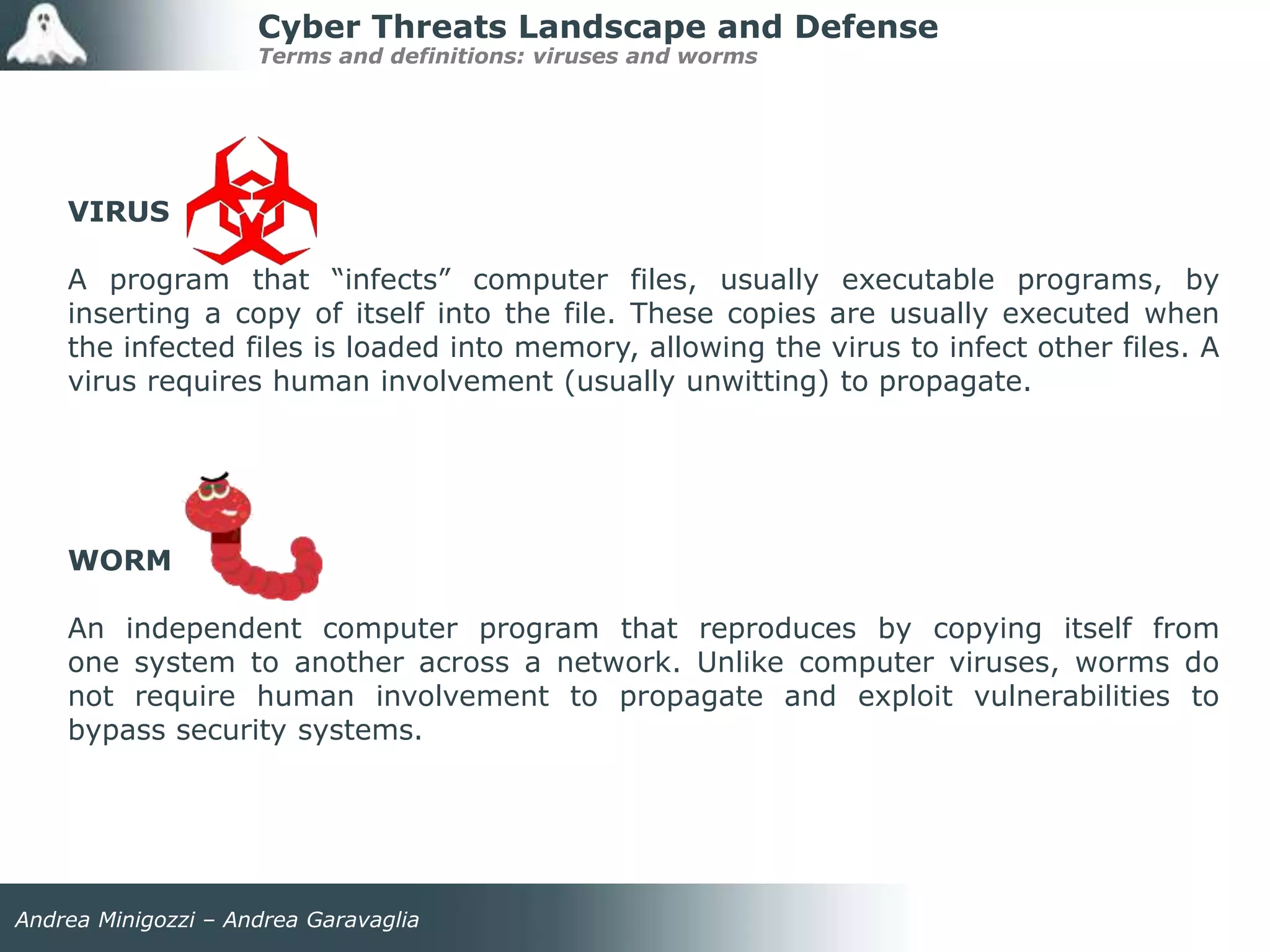 Cyber threats landscape and defense | PPTX