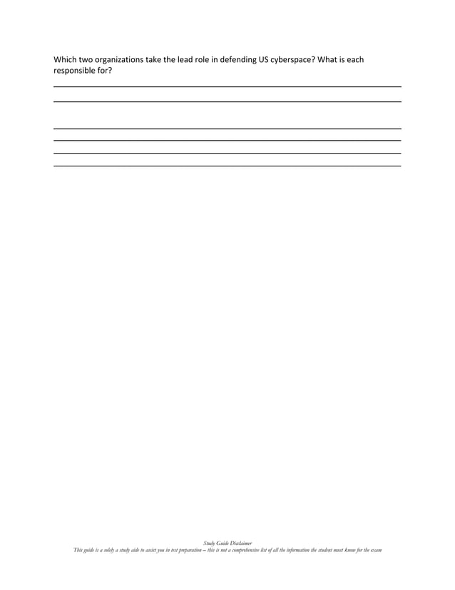 Cyber threats studyguide | DOC