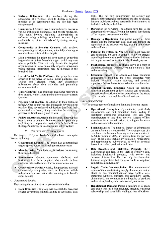 Cyber Toufan Al-Aqsa Signature-IT Attack [EN].pdf | Information and ...