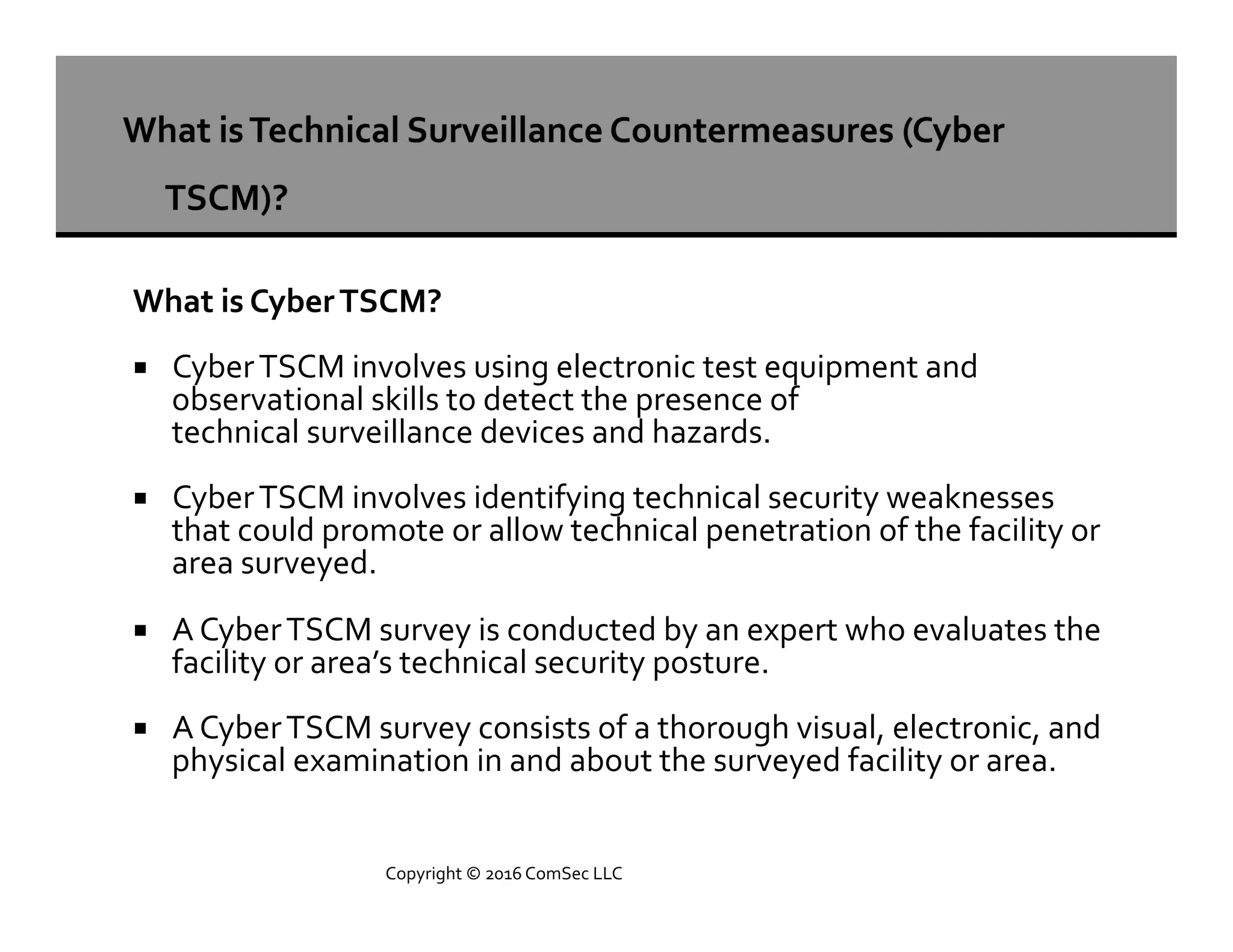 Importance & Value of Cyber TSCM To Corporations | PDF