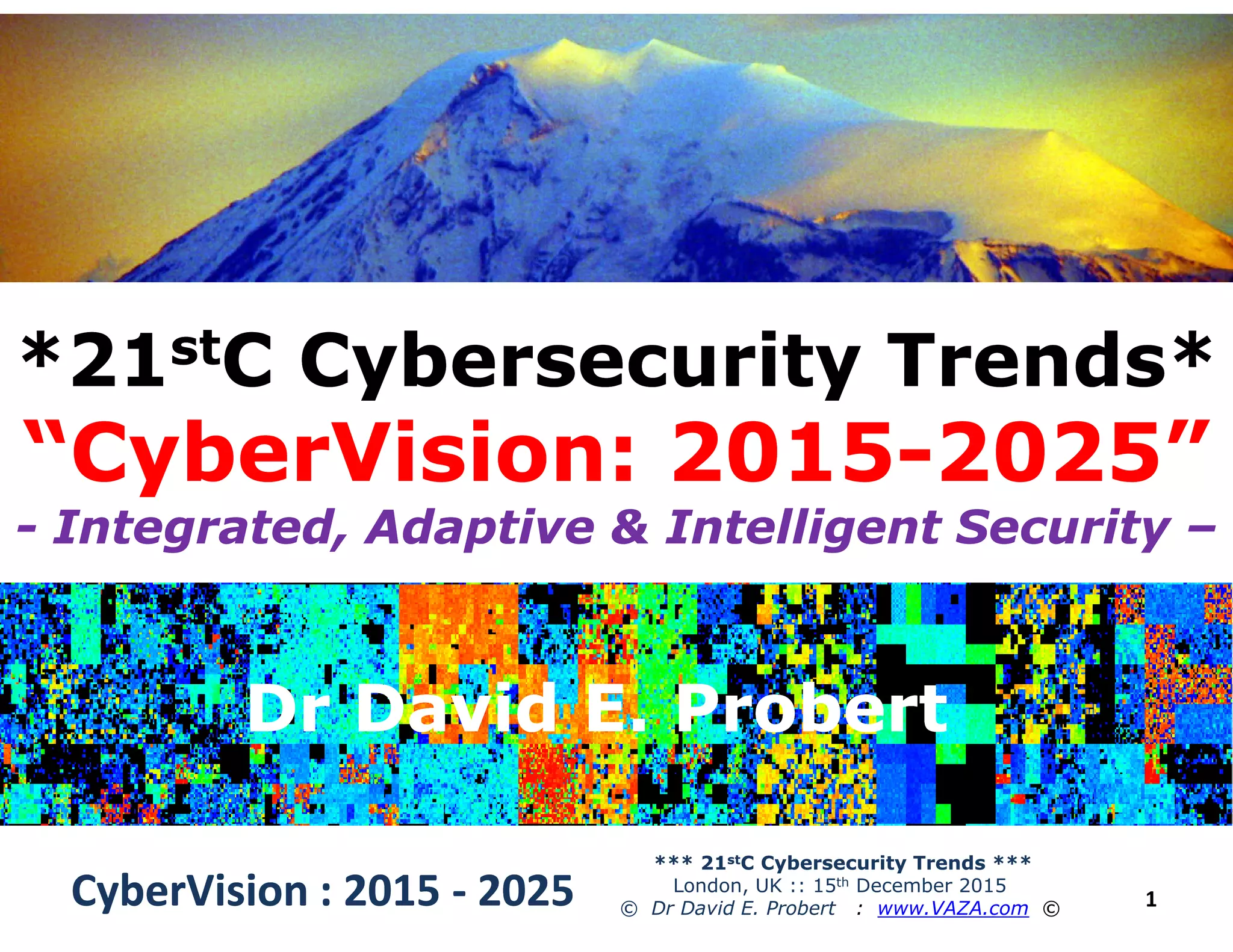Cybersecurity Trends and CyberVision : 2015 - 2025 | PDF