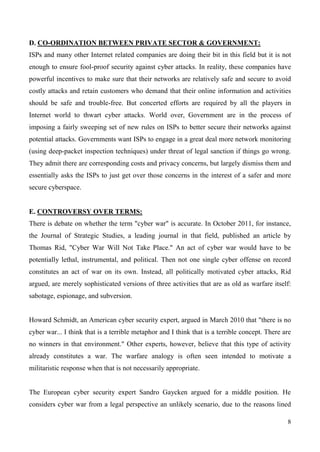 CYBERWAR: THE NEXT THREAT TO NATIONAL SECURITY | PDF