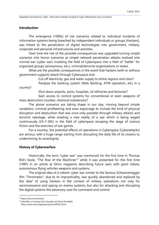 Cyber War | DOCX