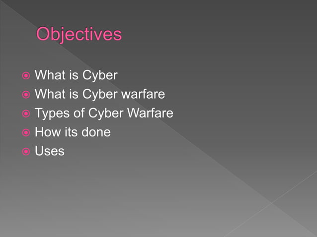 Cyber warfare | PPTX