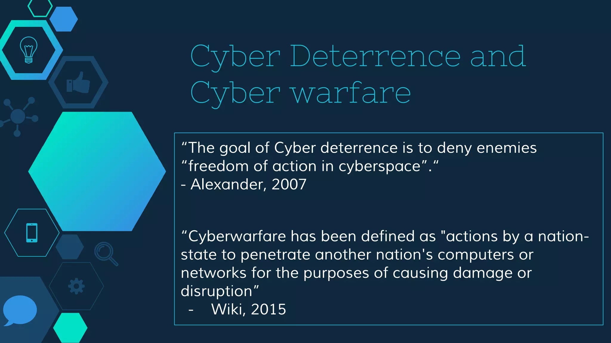 Cyber warfare an architecture for deterrence | PPTX