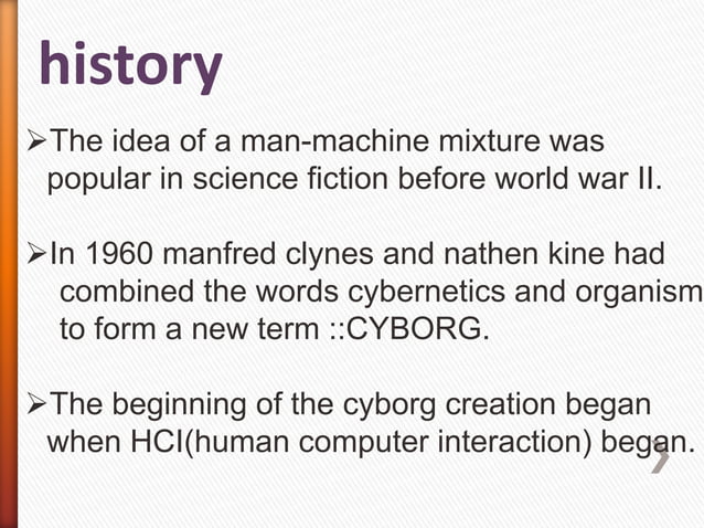 Cyborg original | PPTX