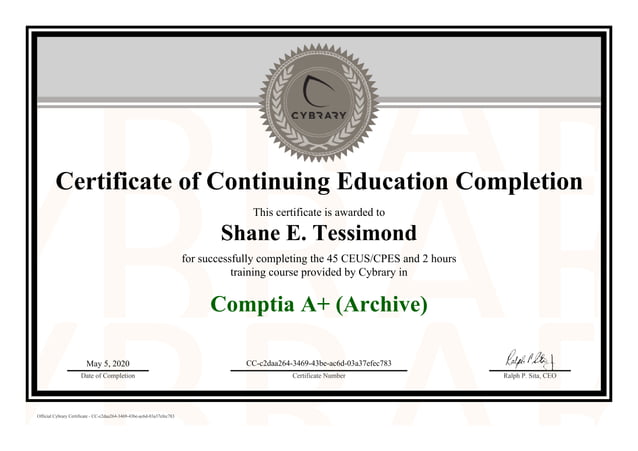 Cybrary CompTIA A+ Certificate | PPT