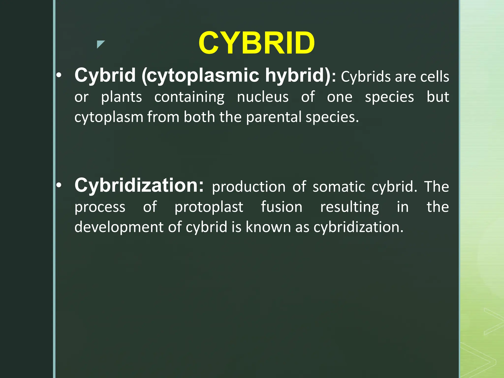 cybrids.pptx production_advanges_limitation | PPTX