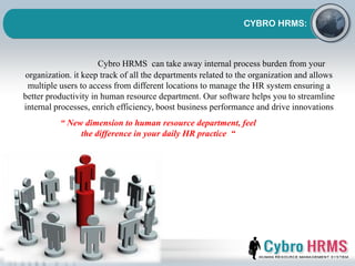 Cybro hrms | PPSX | Human Resources | Business