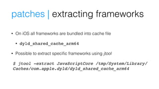 Rump : iOS patch diffing | PDF | Operating Systems | Computer Software and Applications