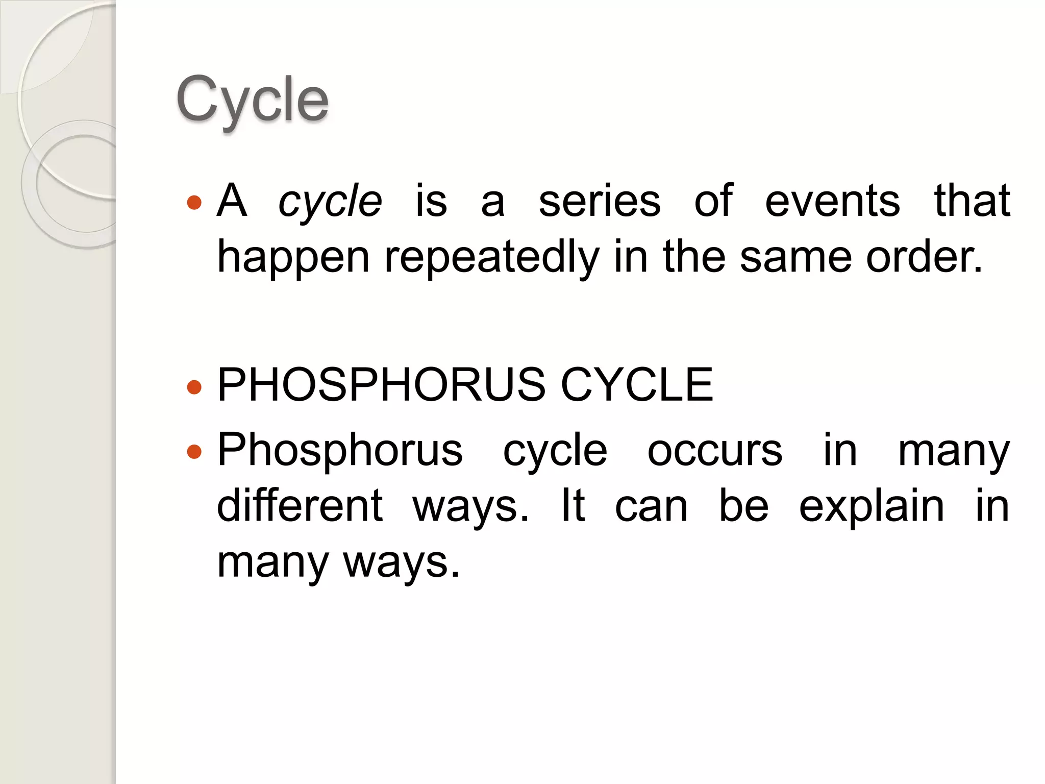 Phosphorus Cycle | PPTX