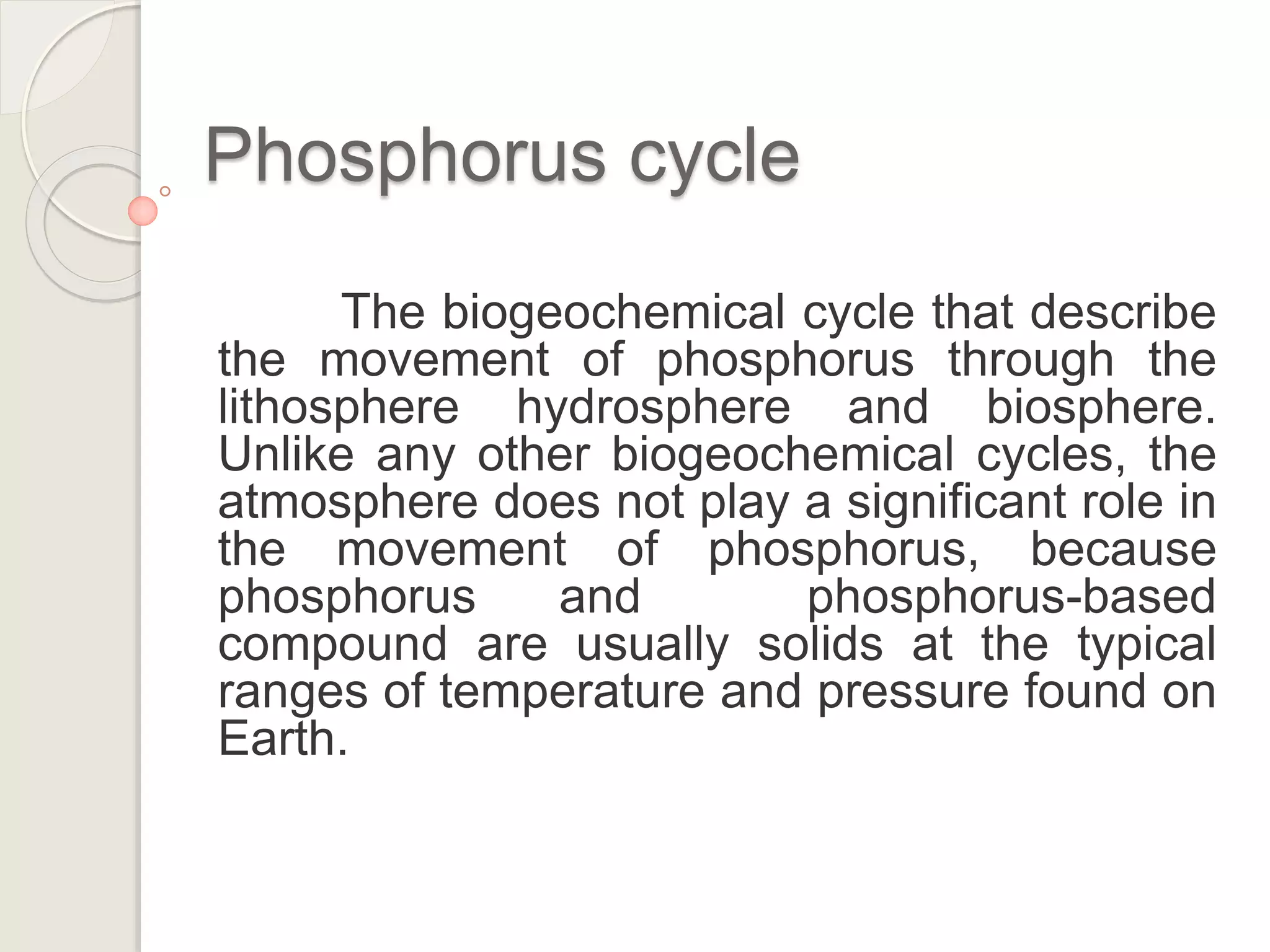 Phosphorus Cycle | PPTX