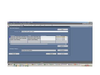Oracle EBS Cycle-Count-procedure and Tables | PPT