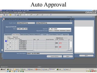 Oracle EBS Cycle-Count-procedure and Tables | PPT