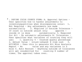 Oracle EBS Cycle-Count-procedure and Tables | PPT