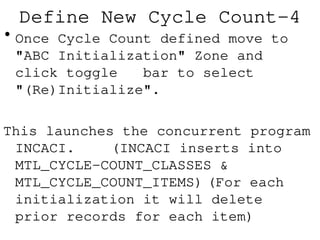Oracle EBS Cycle-Count-procedure and Tables | PPT