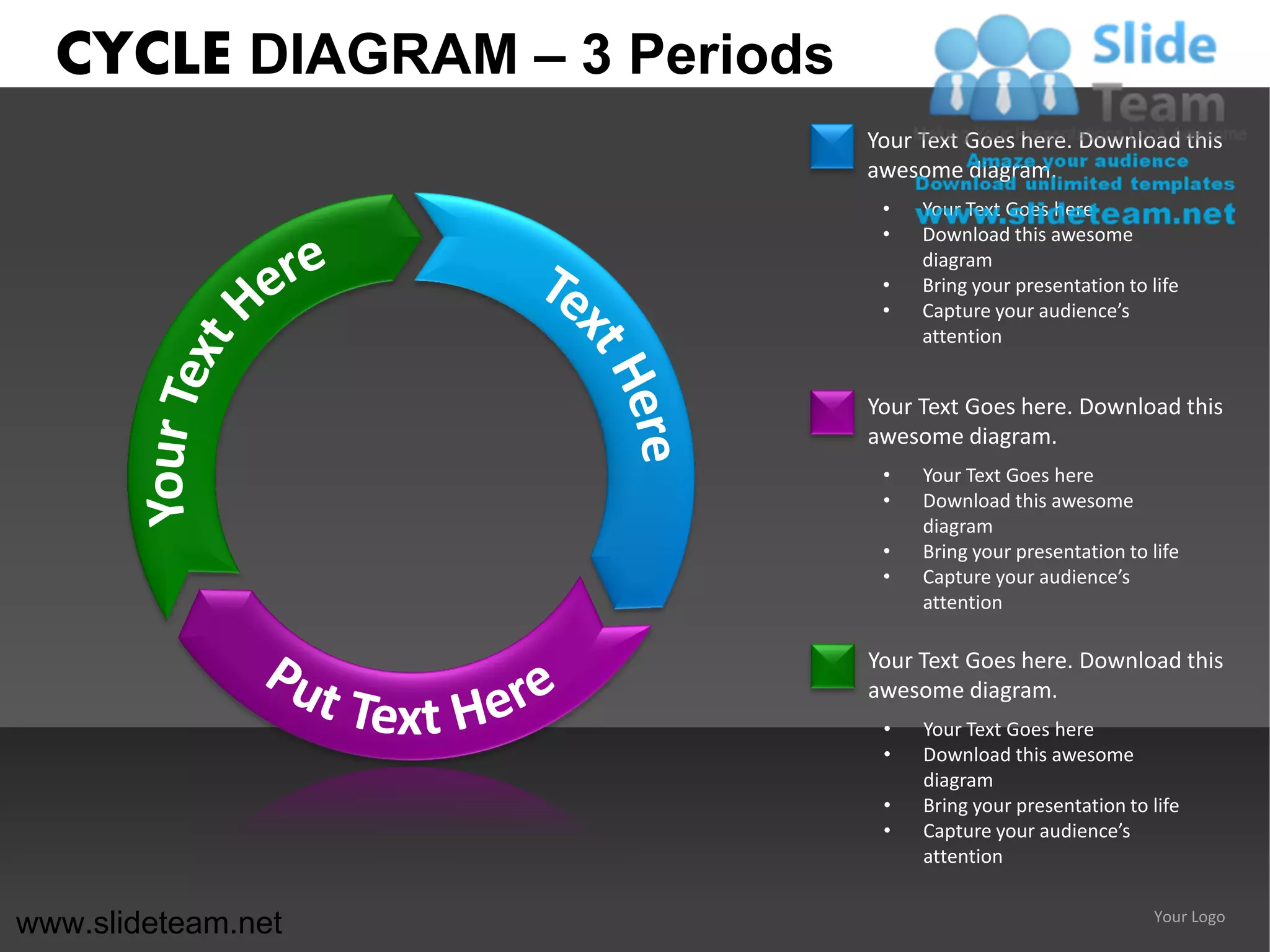 Cycle diagram powerpoint presentation templates. | PPT
