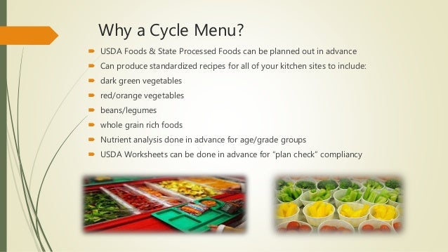 Cycle Menu Planning & USDA Foods Utilization